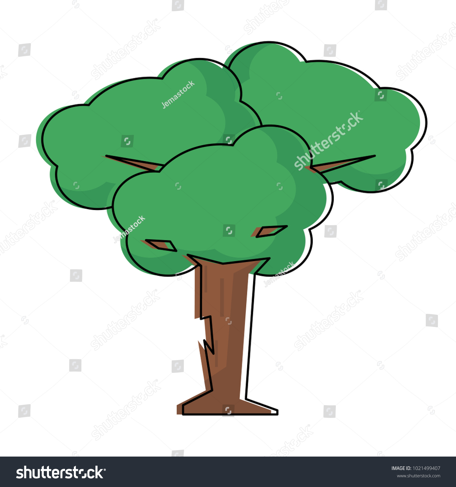 Videogame Tree Cartoon Stock Vector (Royalty Free) 1021499407 ...