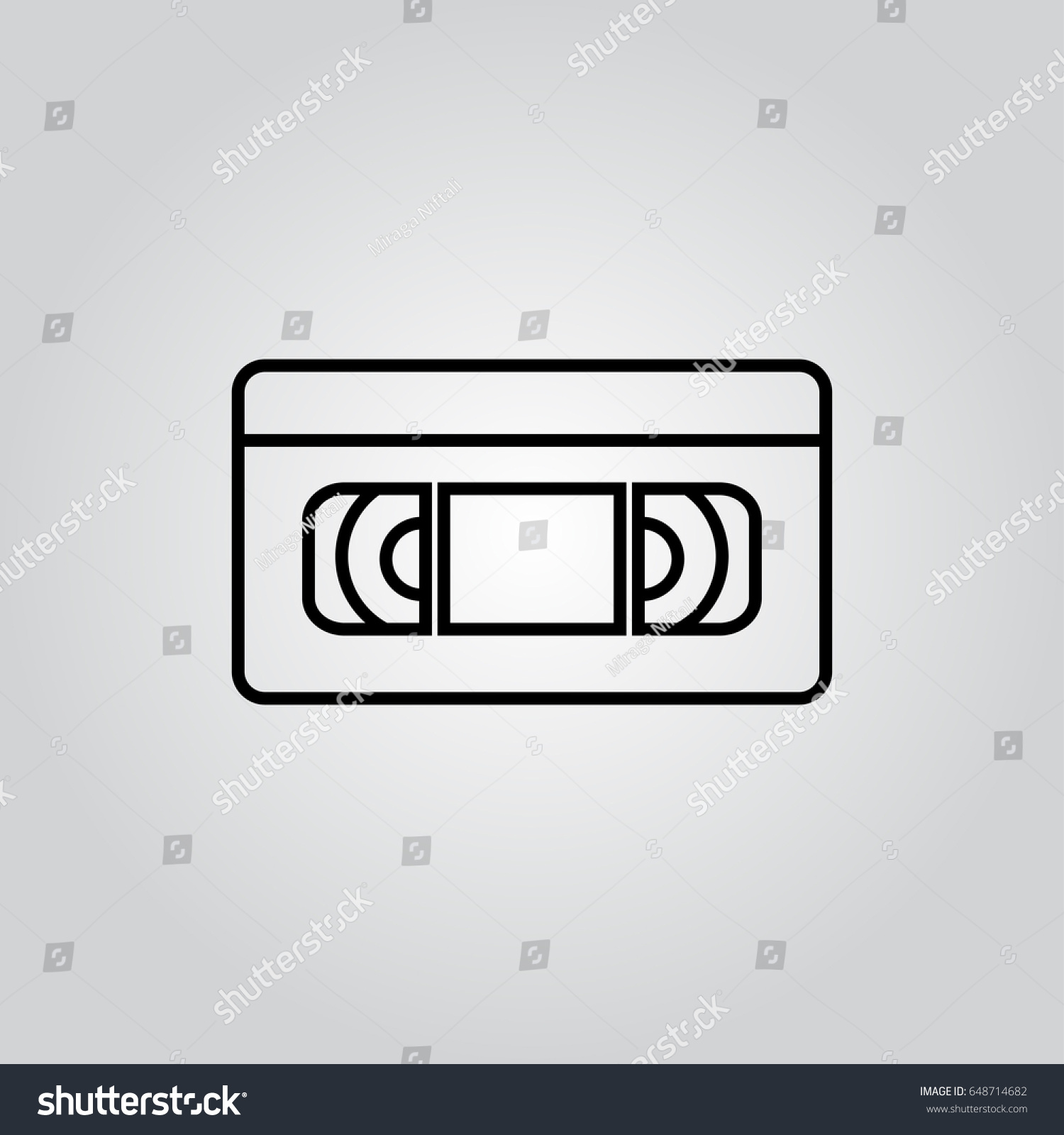 Videotape Icon Stock Vector (Royalty Free) 648714682