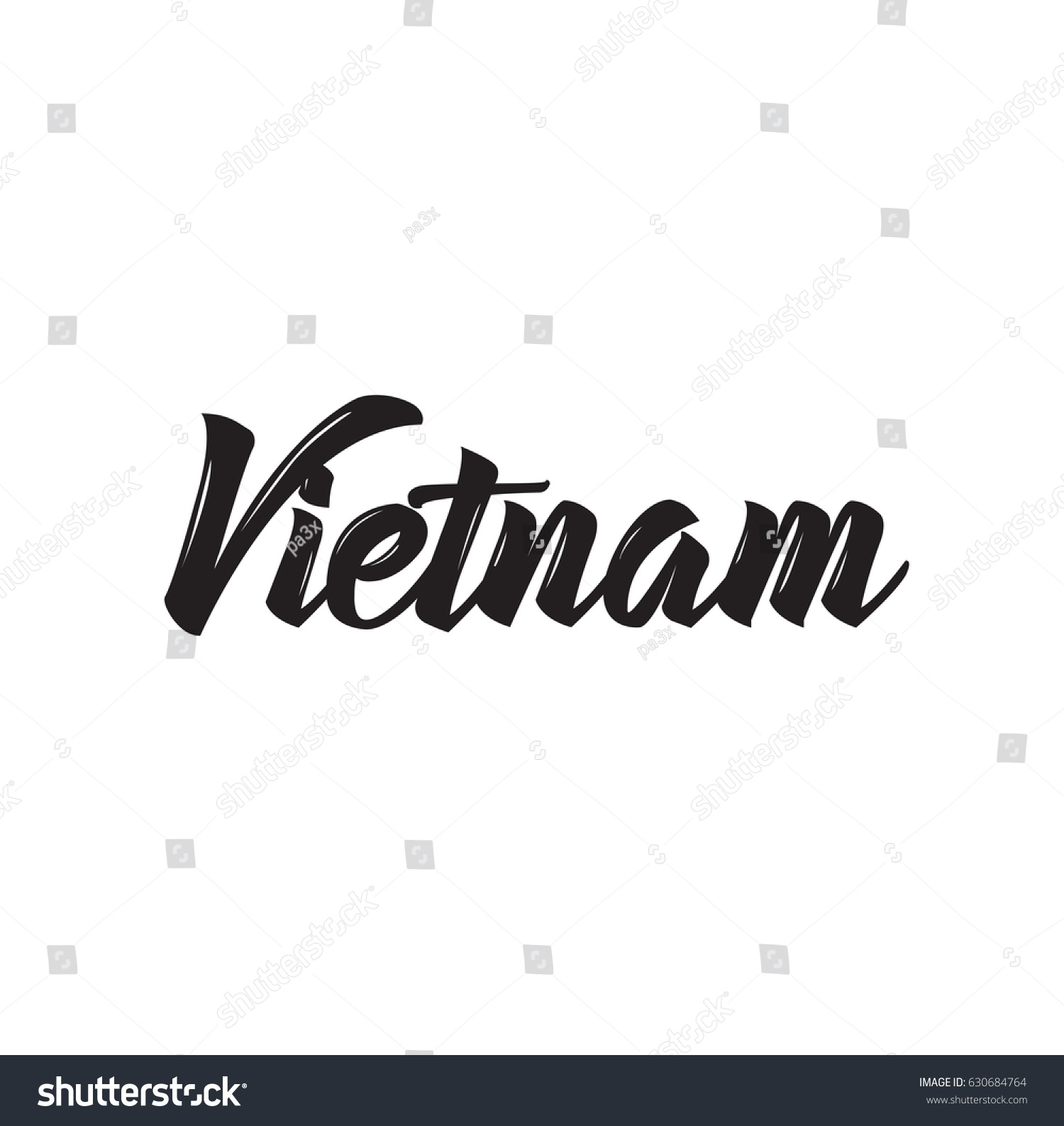 Vietnam Text Design Vector Calligraphy Typography: เวกเตอร์สต็อก (ปลอด ...