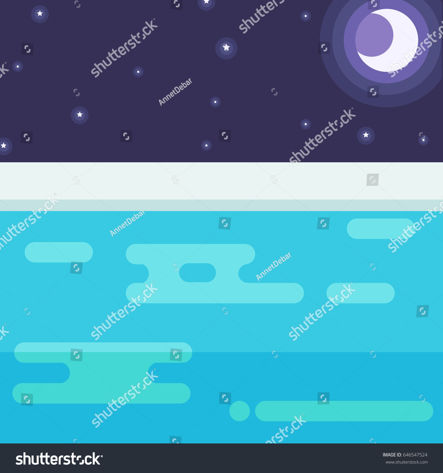 View Pool Night Vector Illustration Stock Vector (Royalty Free) 646547524