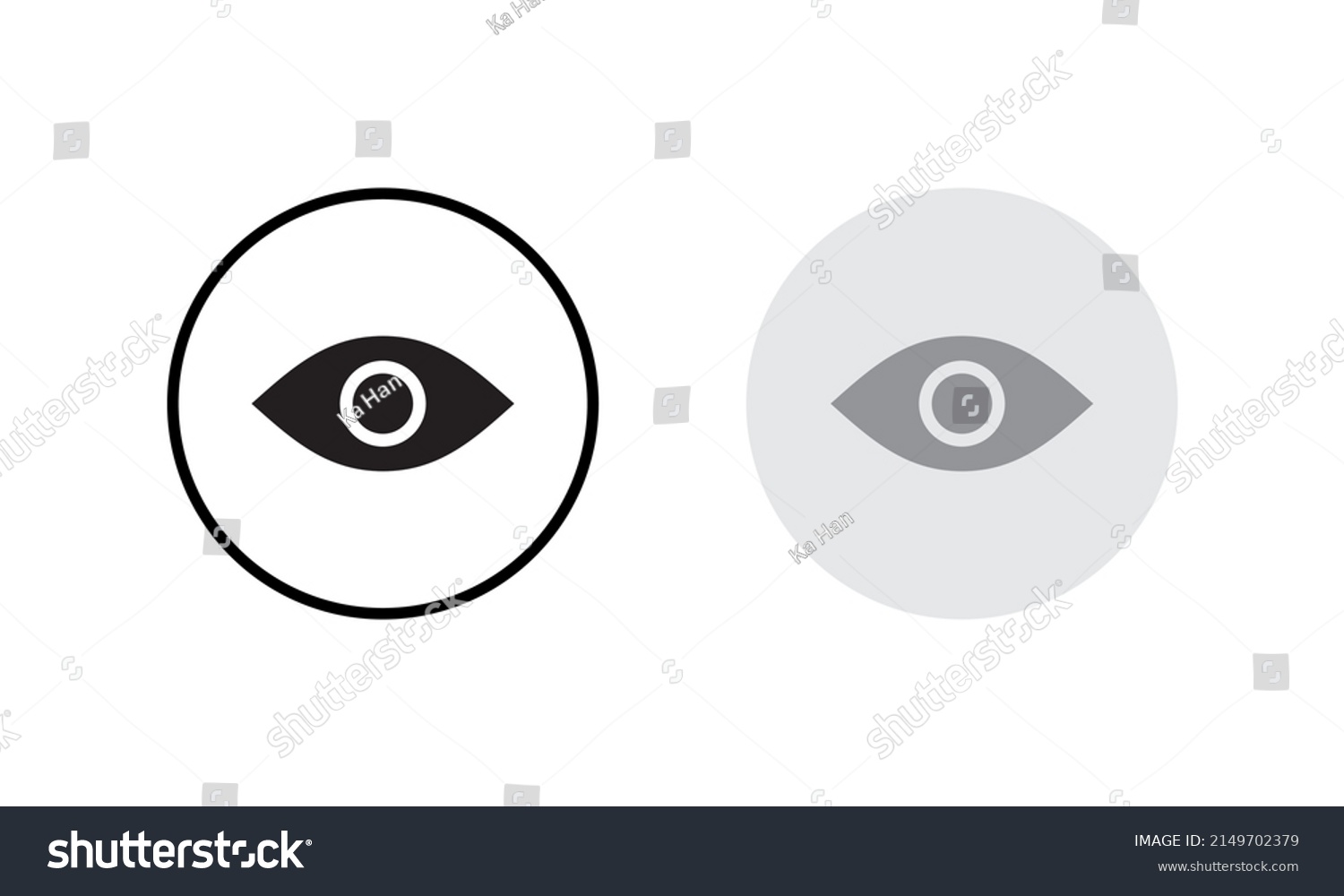 Viewer Symbol Icon Circle Shape Eye Stock Vector (Royalty Free ...