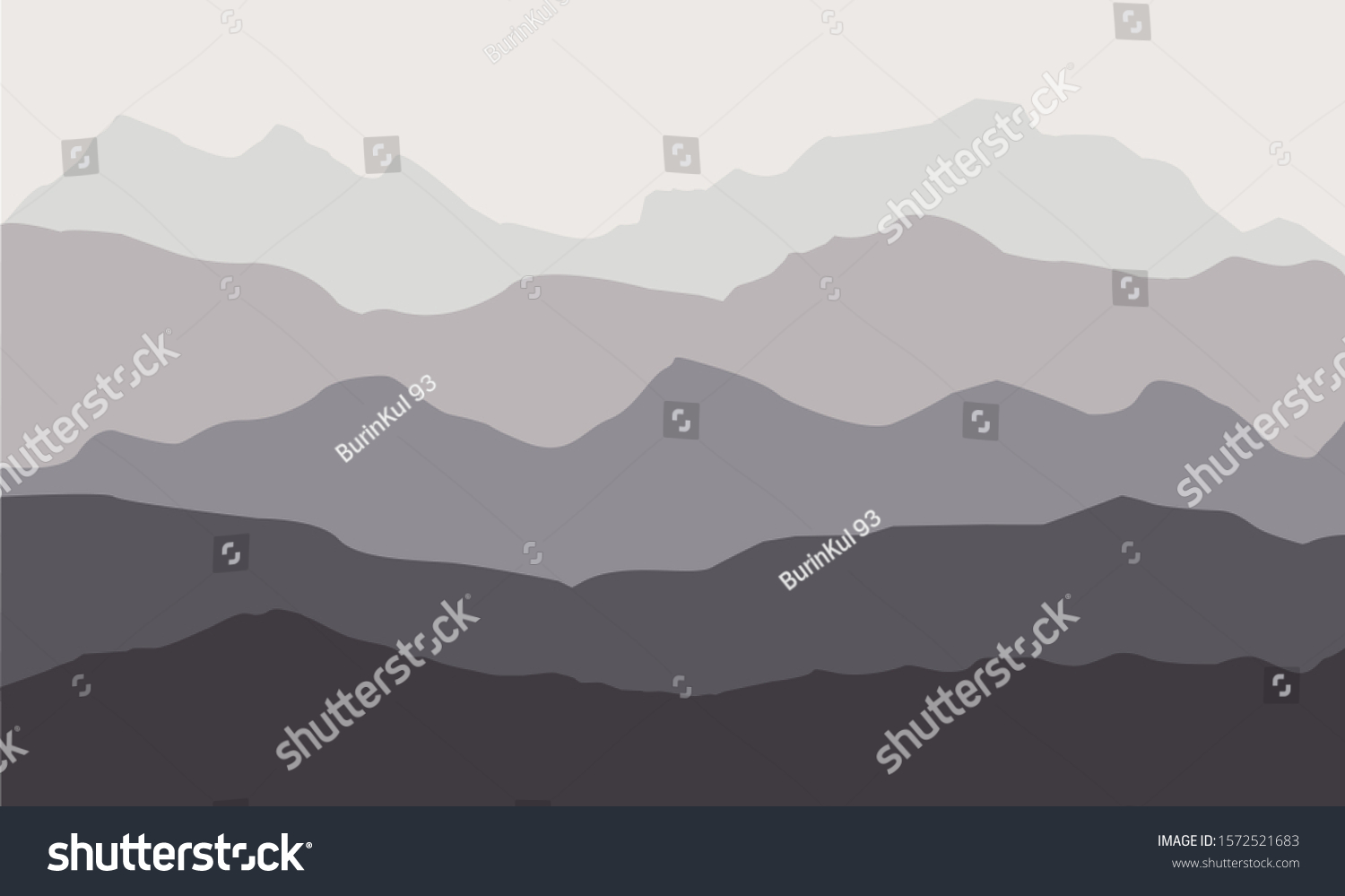 Views Mountain Landscape Vector Illustration Stock Vector (Royalty Free ...