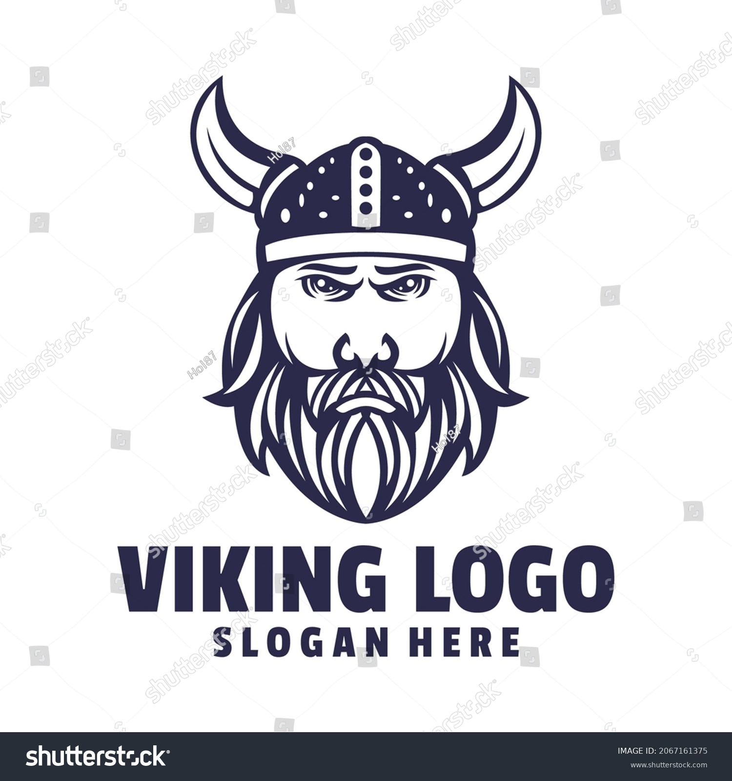 Viking Angry Cartoon Logo Vector Stock Vector (Royalty Free) 2067161375 ...