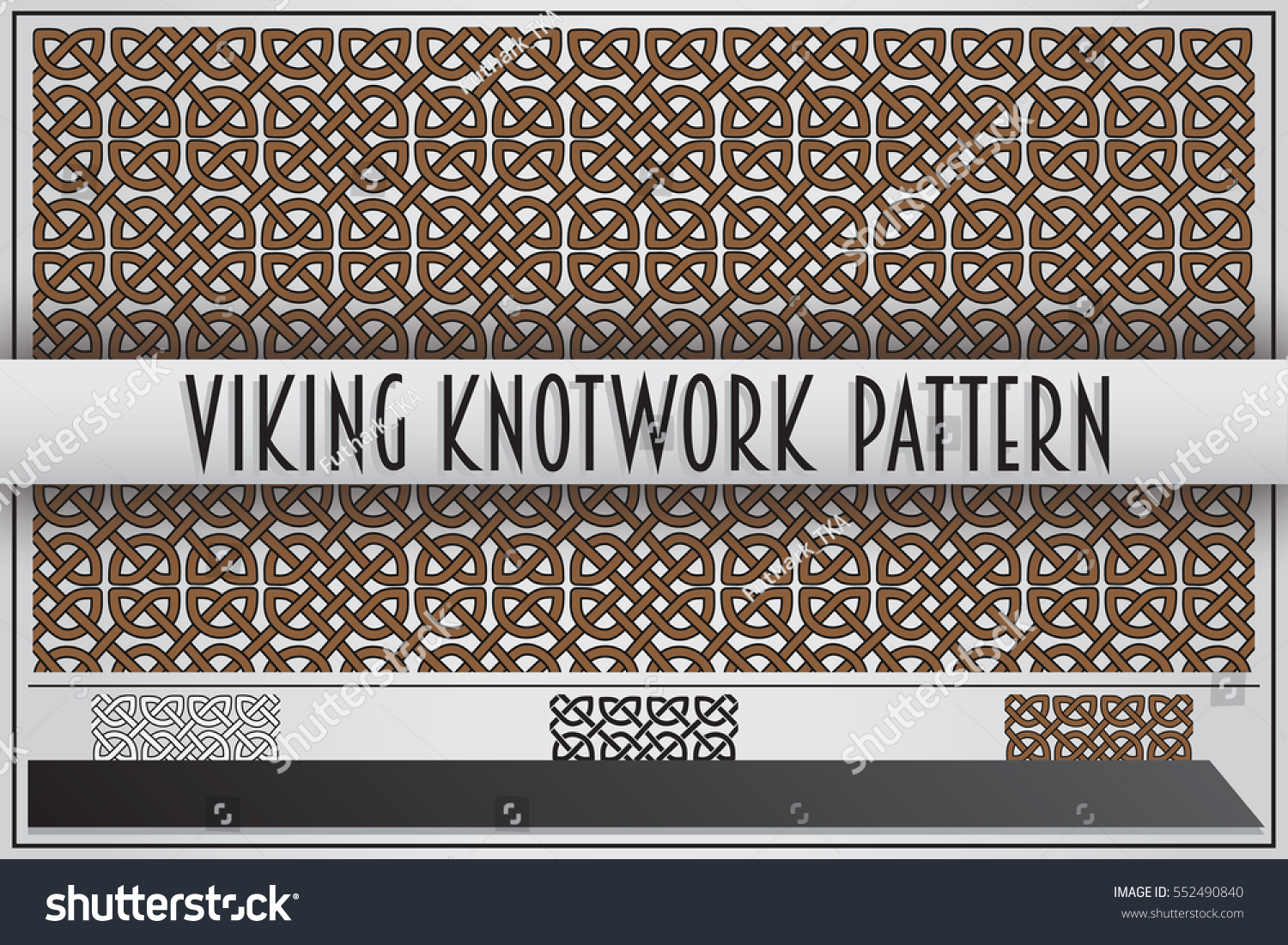 Viking Celtic Seamless Pattern Vector Knotwork: เวกเตอร์สต็อก (ปลอดค่า ...