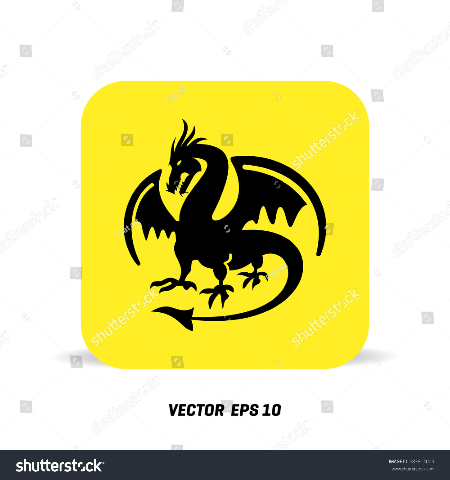Viking Dragon Stock Vector (Royalty Free) 683814004