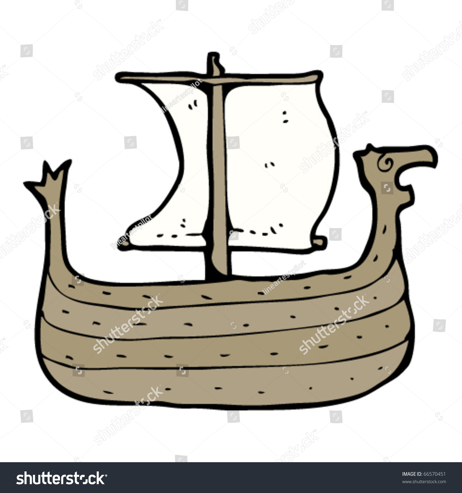 Viking Ship Cartoon Stock Vector (Royalty Free) 66570451 - Shutterstock