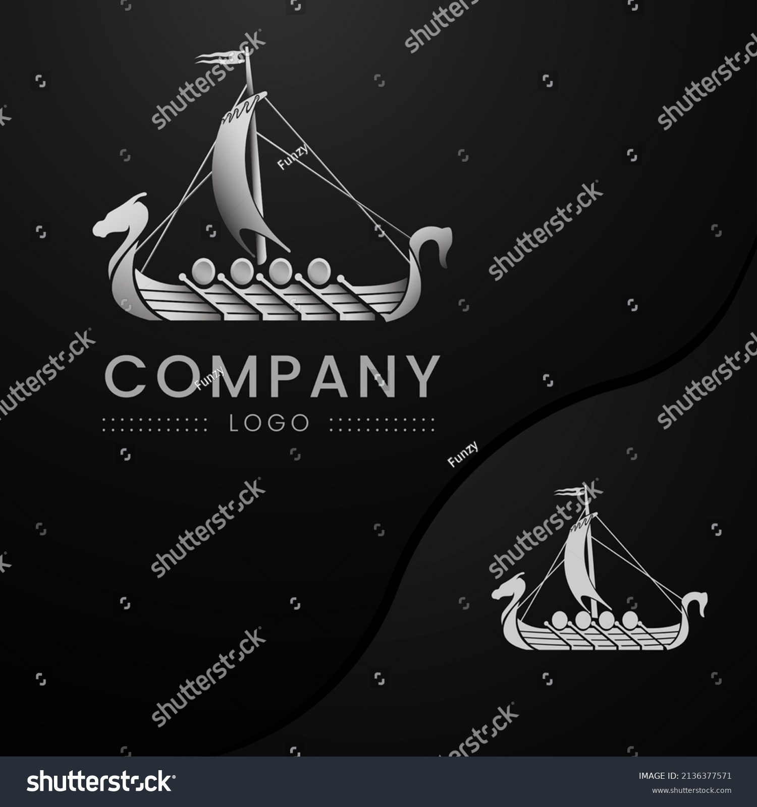Viking Ship Drakkar Vector Logo Stock Vector (Royalty Free) 2136377571 ...