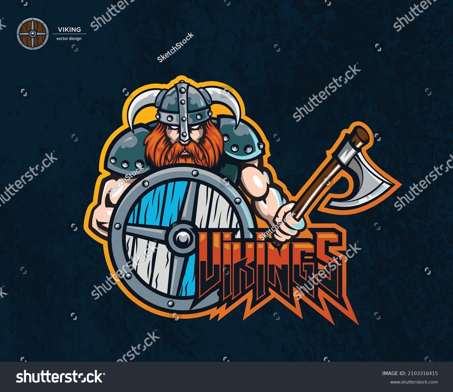 Viking Warrior Fighting Pose Axe Vector Stock Vector (Royalty Free ...