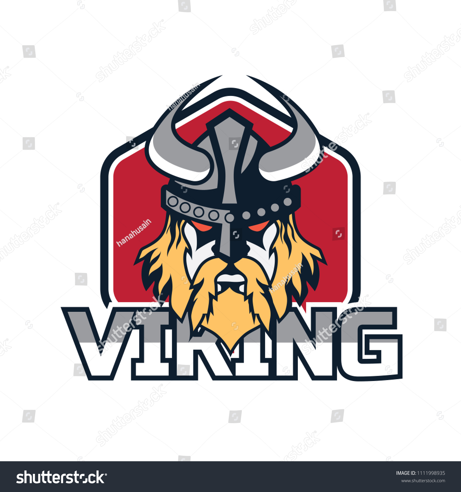 Viking Warrior Logo Vector Illustration Stock Vector (Royalty Free ...