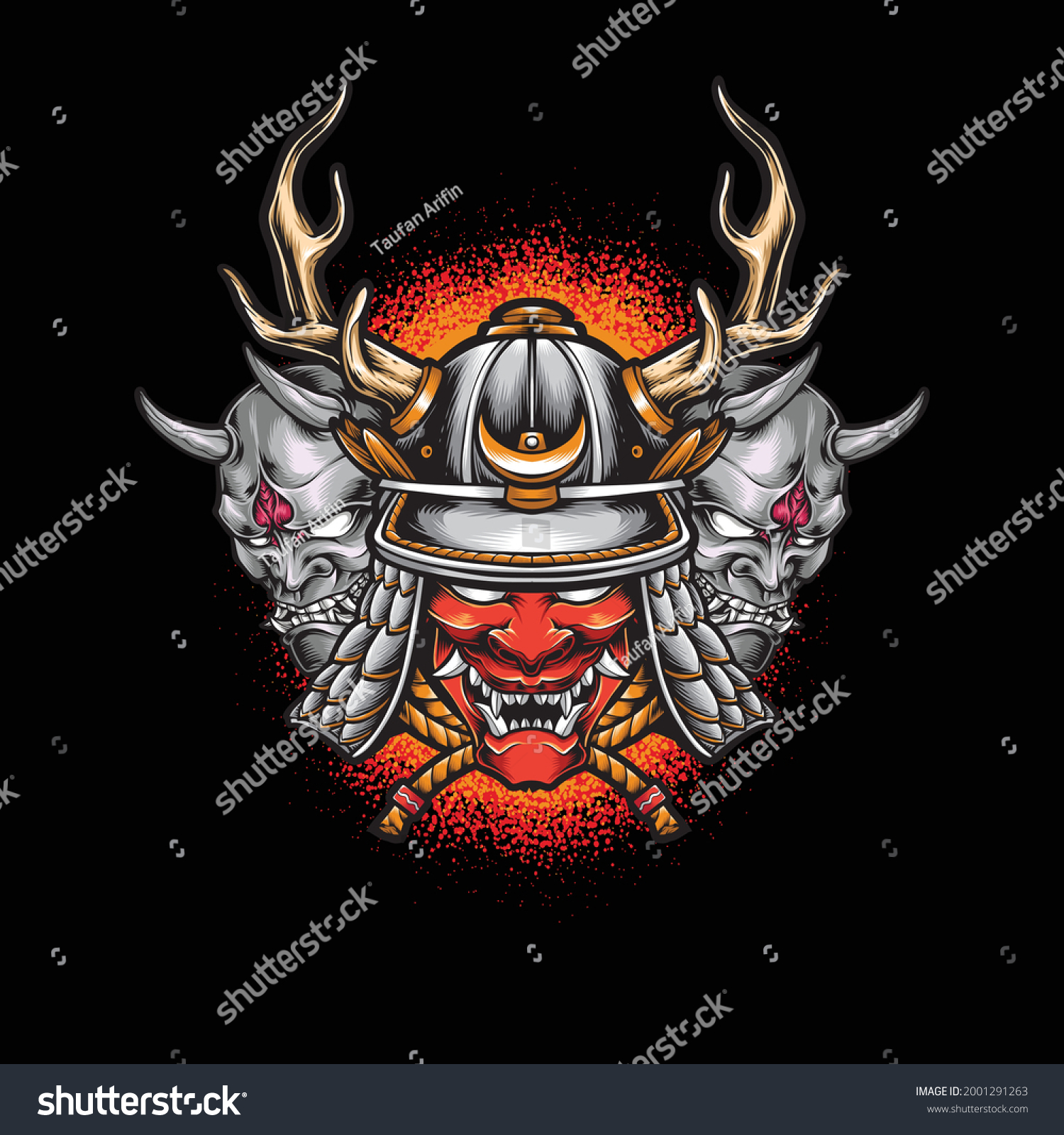 guerrero vigilia con vector raven: vector de stock (libre de regalías ...