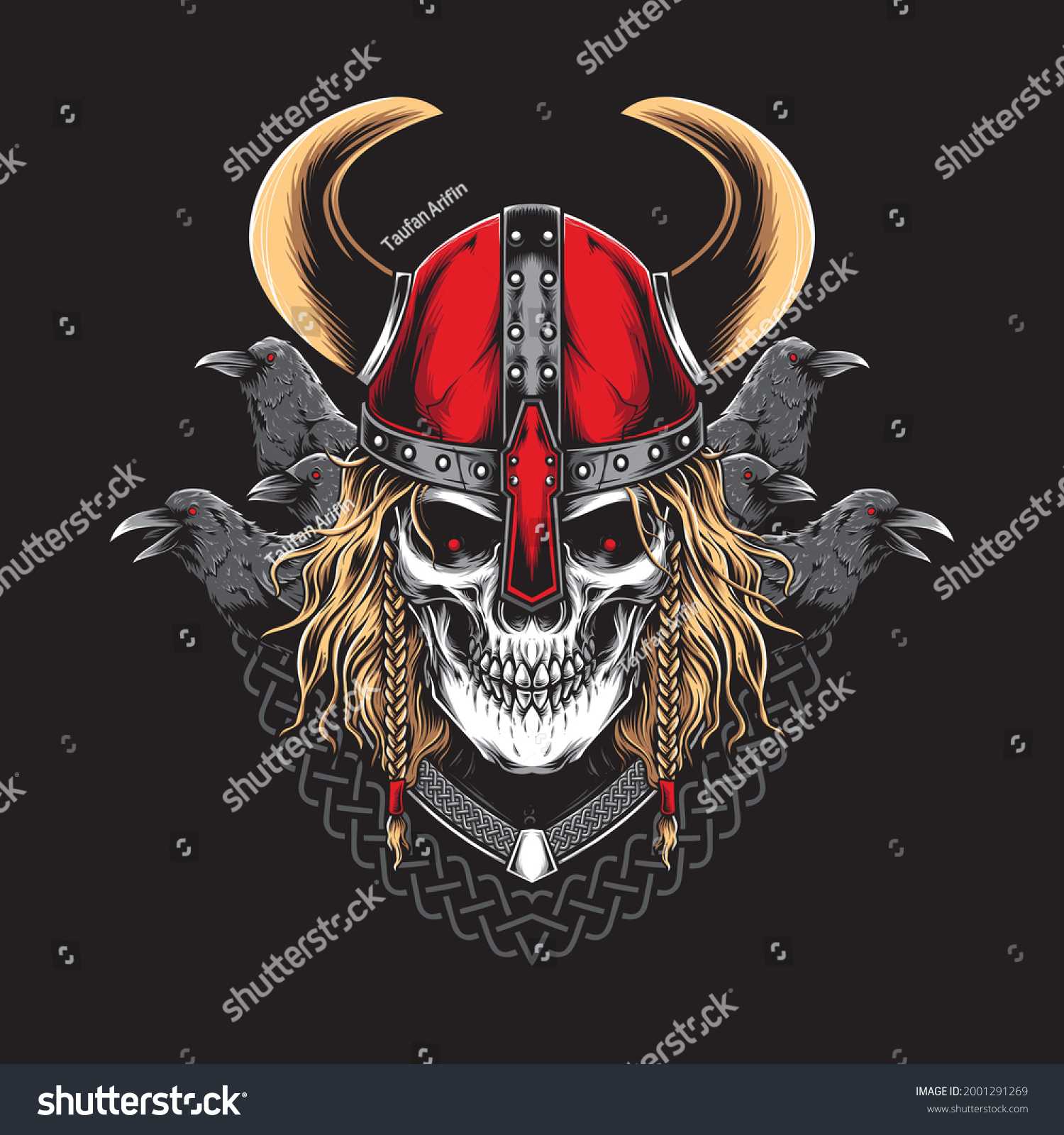 Viking Warrior Raven Vector Stock Vector (Royalty Free) 2001291269 ...