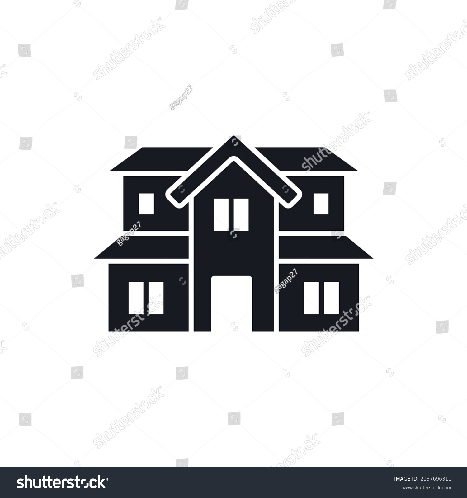 Villa Icons Symbol Vector Elements Infographic Stock Vector (Royalty ...