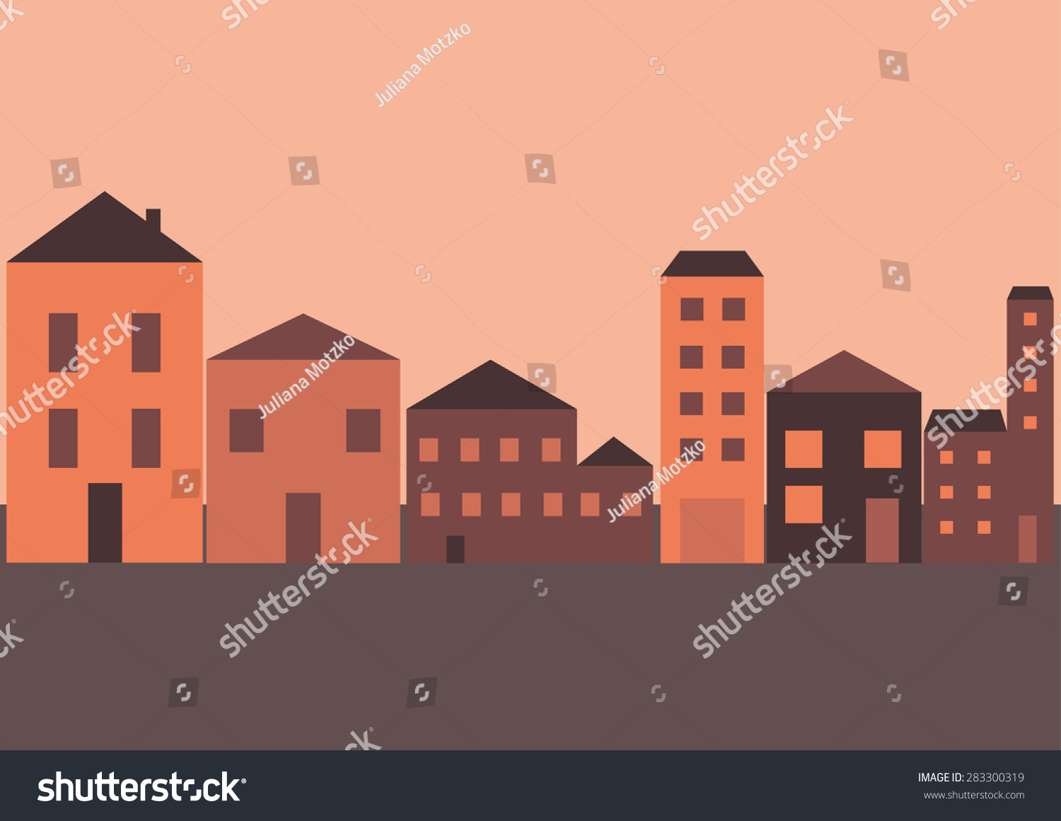 Village Buildings Package Vector Stock Vector (Royalty Free) 283300319 ...