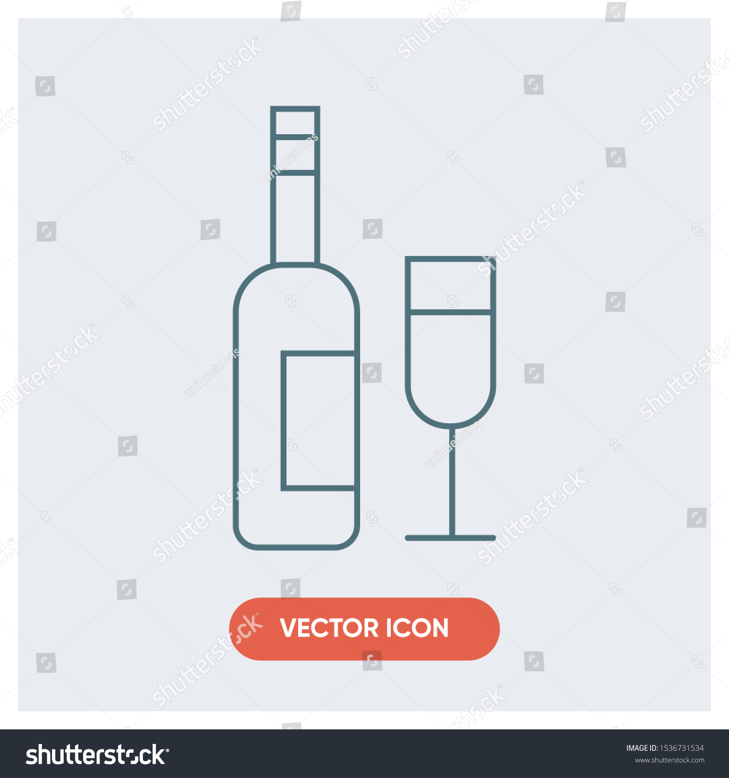 Vine Glass Vector Icon Stock Vector (Royalty Free) 1536731534 ...