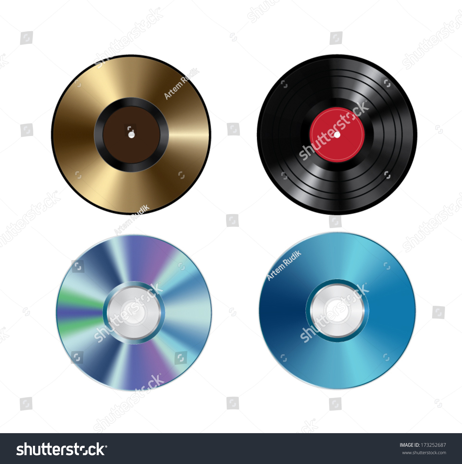 Vinil Disc Cd Stock Vector (Royalty Free) 173252687 | Shutterstock