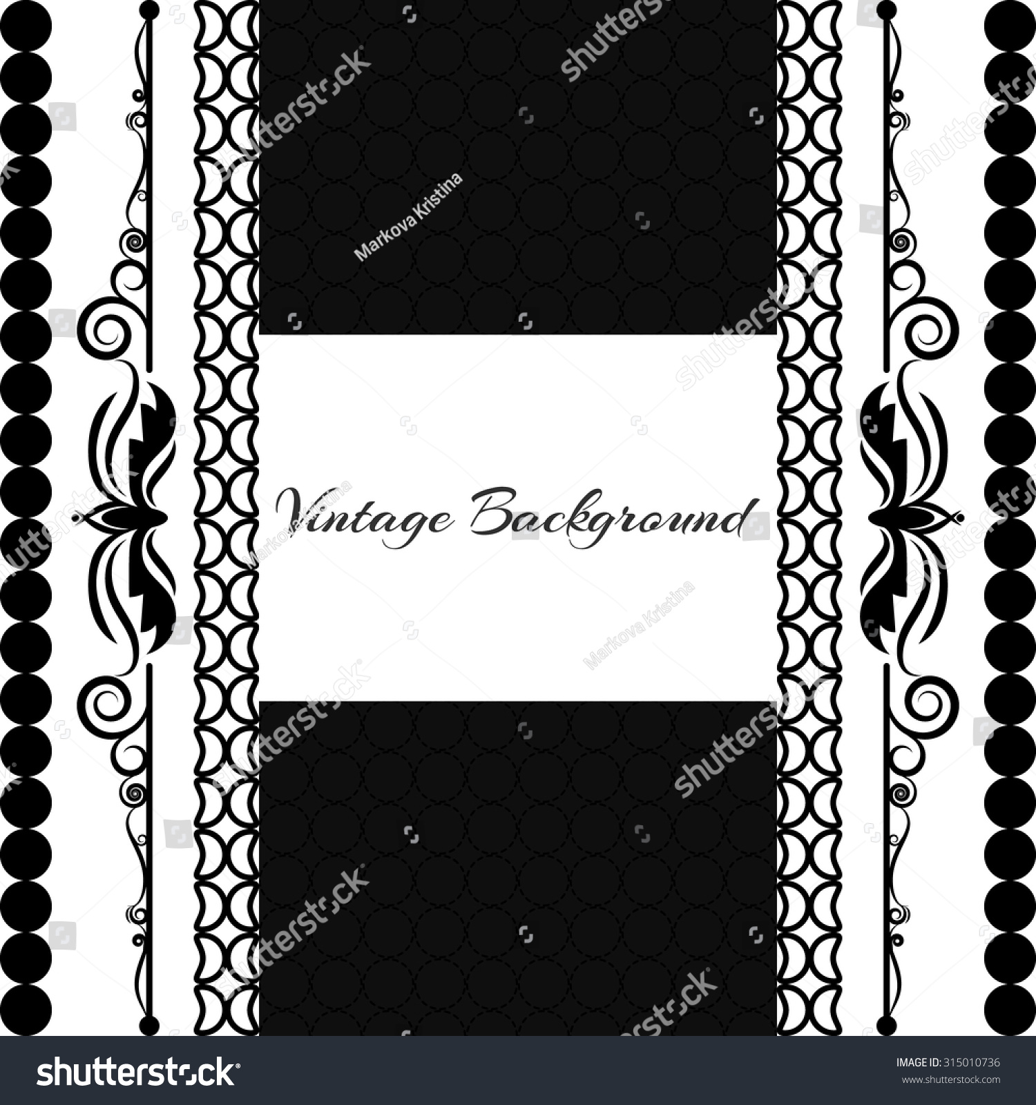 Vintage Background Frame Design Black Vector Stock Vector (Royalty Free ...