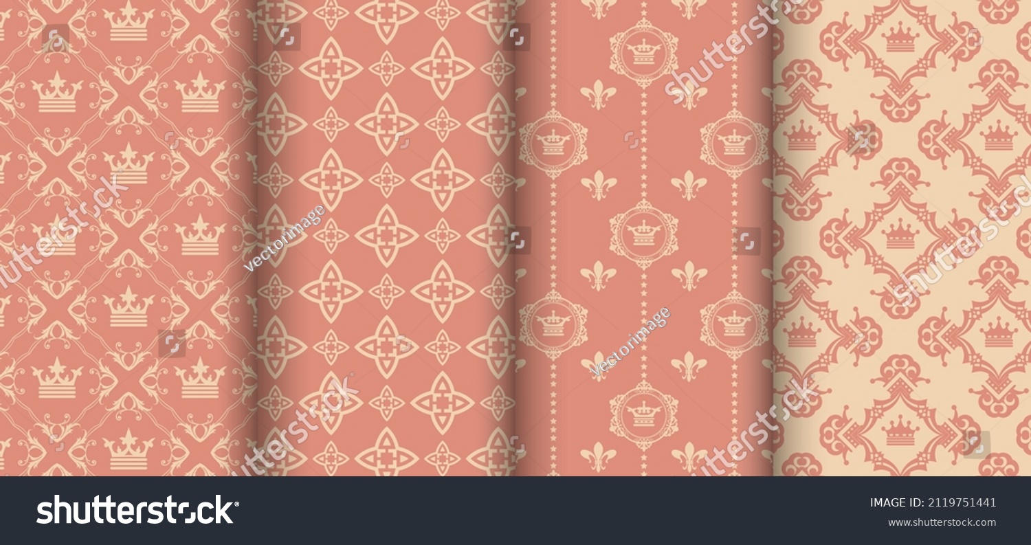 Vintage Background Patterns Wallpaper Design Stock Vector (Royalty Free ...