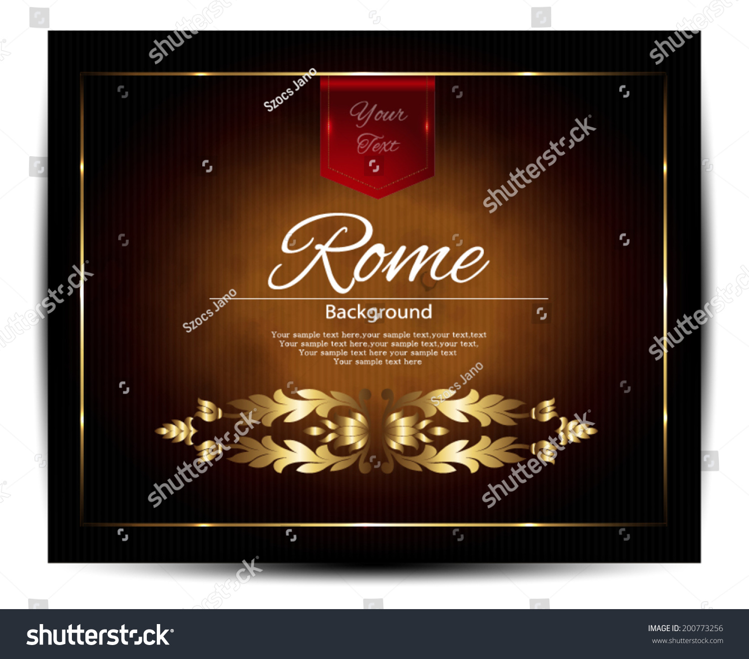 Vintage Background Rome Stock Vector (Royalty Free) 200773256 ...