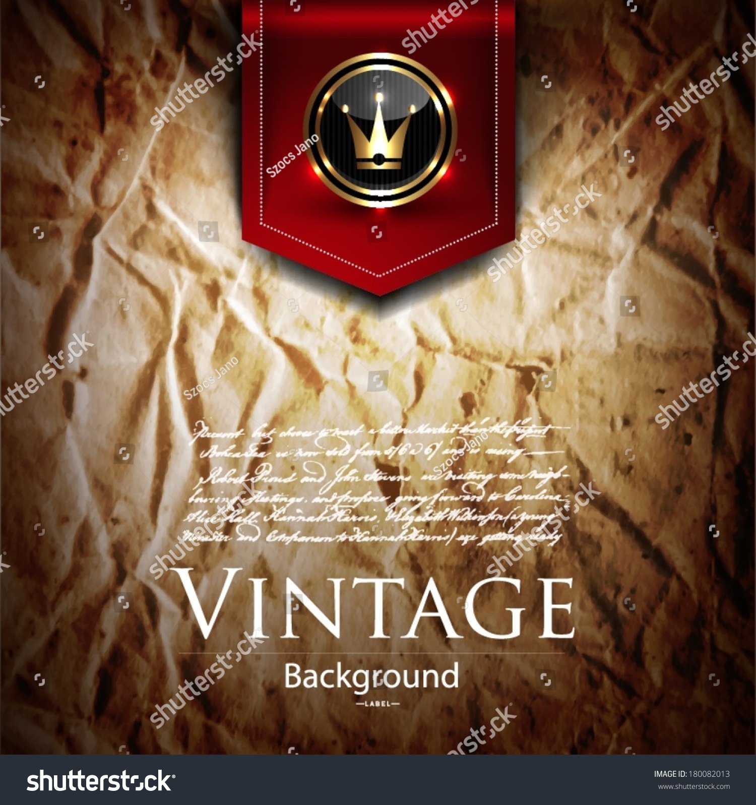 Vintage Background Label Stock Vector (Royalty Free) 180082013