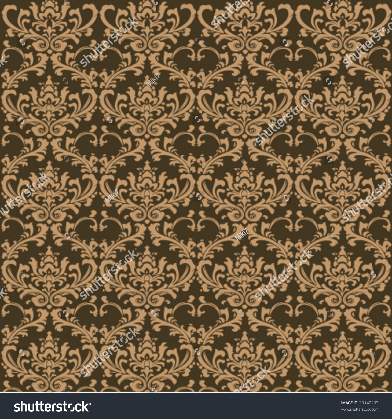 Vintage Brown Wallpaper Stock Vector (Royalty Free) 30140233 | Shutterstock