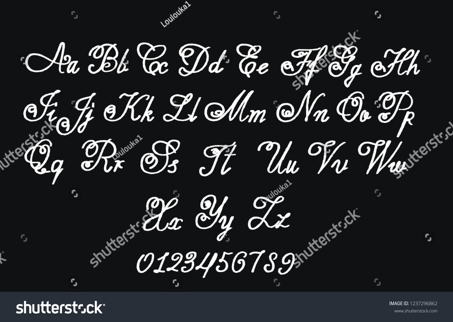 Vintage Calligraphic Font Vector Logo Font: vetor stock (livre de ...