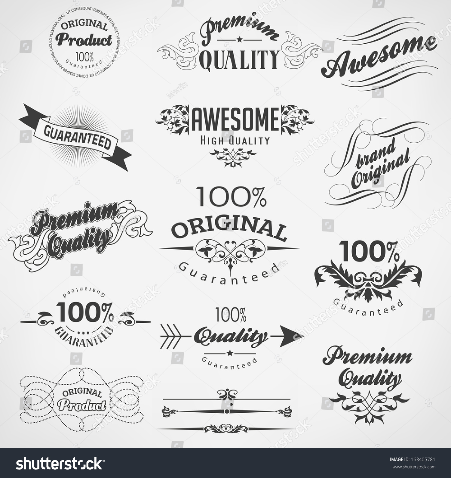 Vintage Calligraphy Decoration Design Elements: vector de stock (libre ...