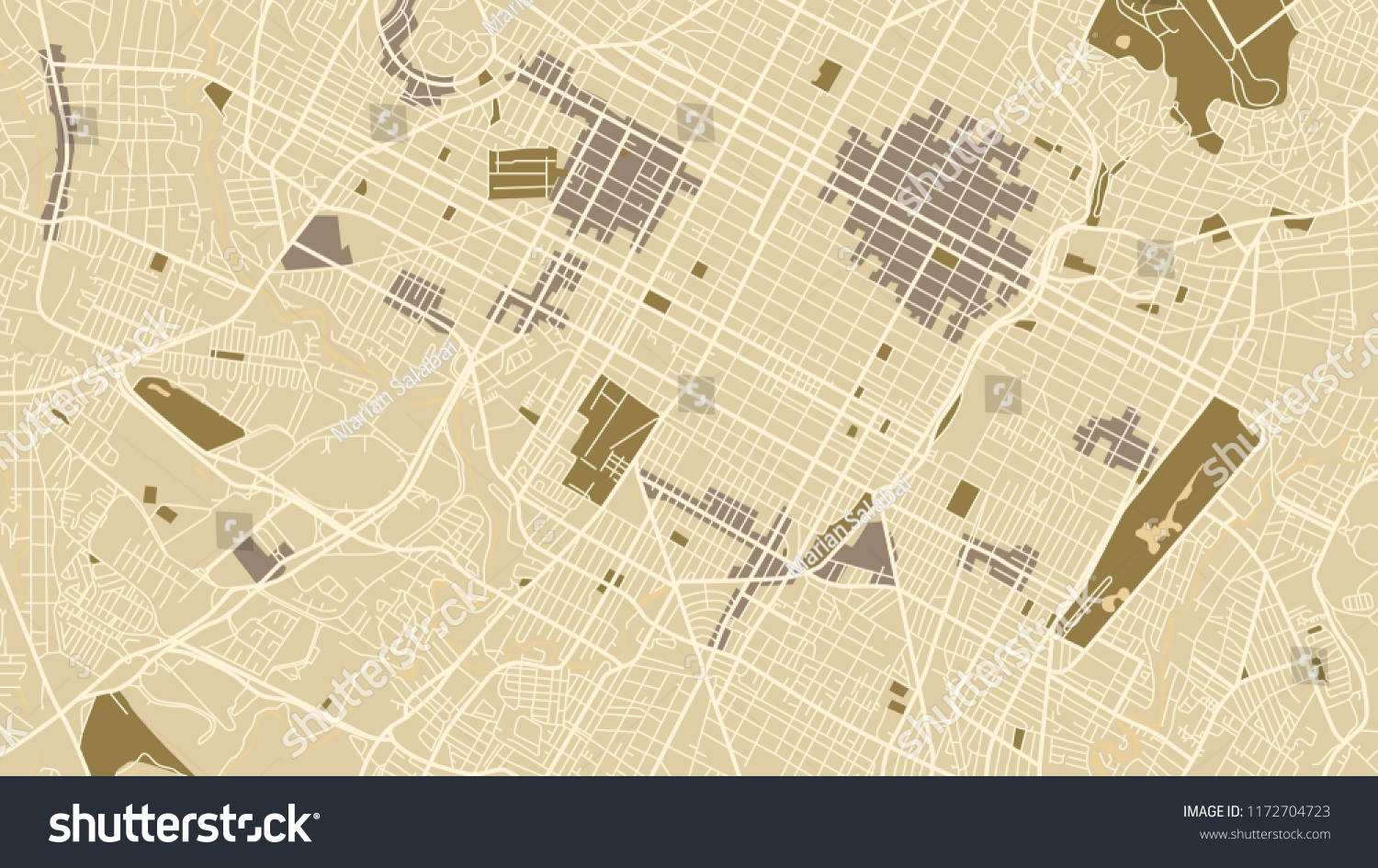 Vintage City Map Stock Vector (Royalty Free) 1172704723 | Shutterstock