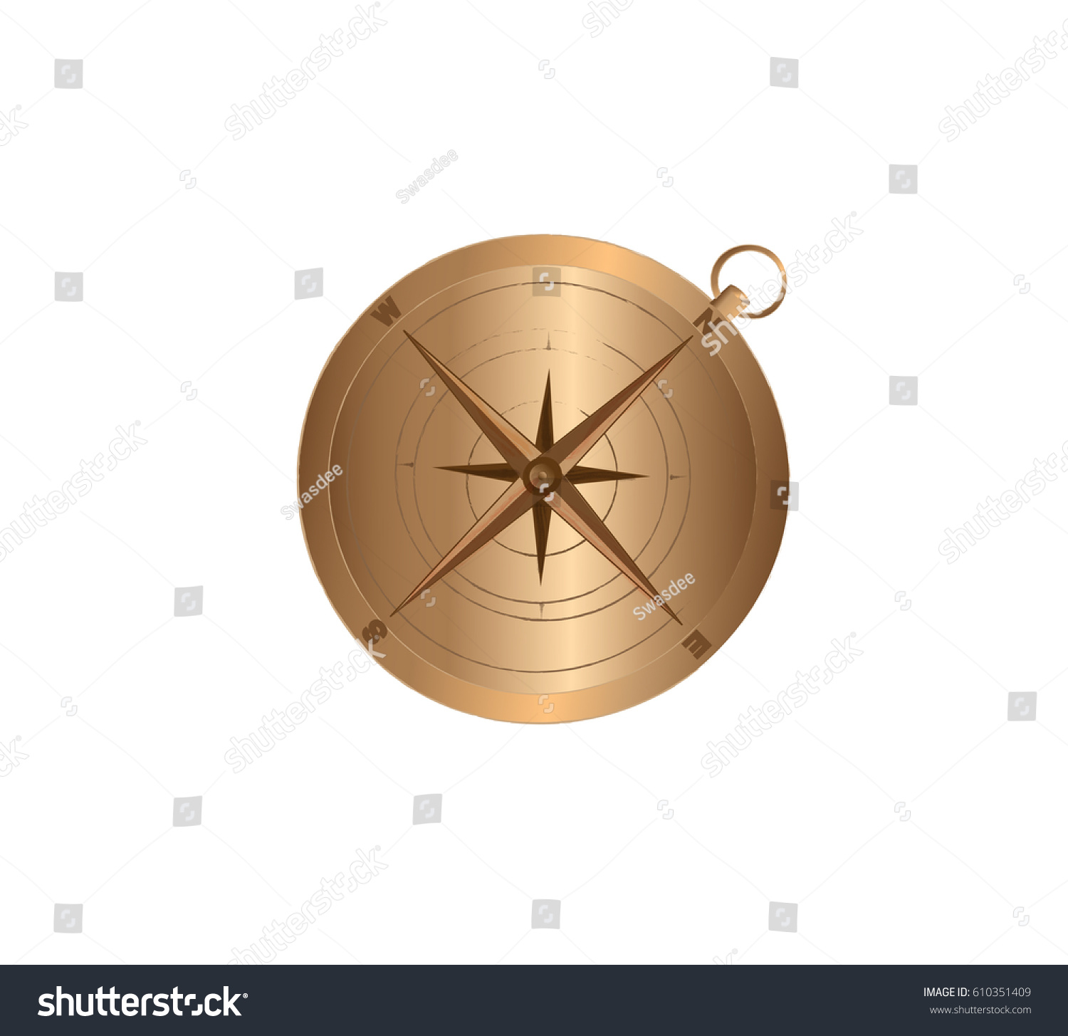 Vintage Compass Illustration Vector Stock Vector (Royalty Free ...