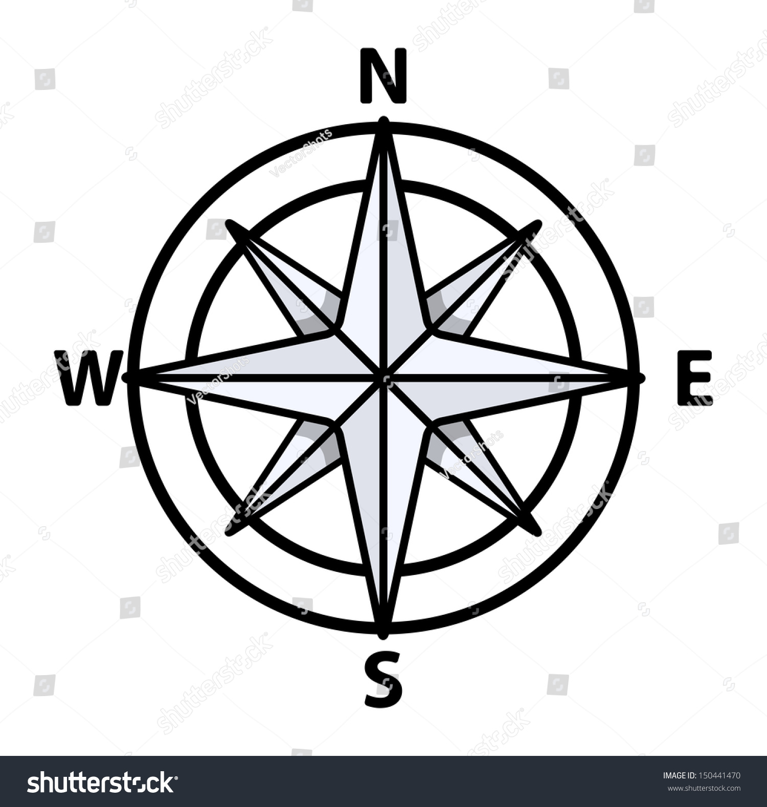 Vintage Compass Vector Illustration Stock Vector (Royalty Free) 150441470
