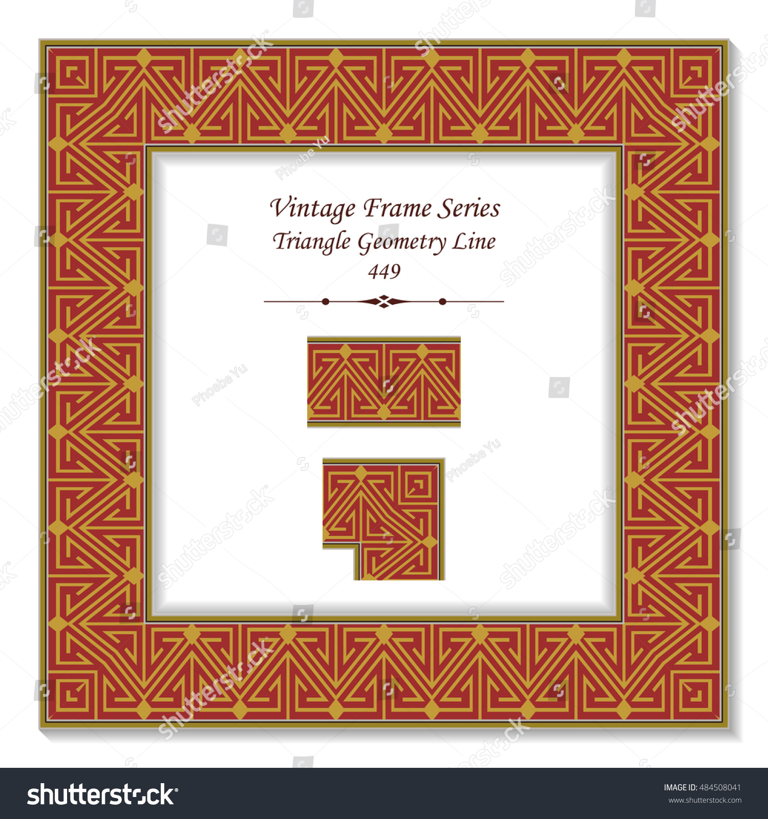 Vintage 3d Frame 449 Triangle Geometry Stock Vector (Royalty Free ...