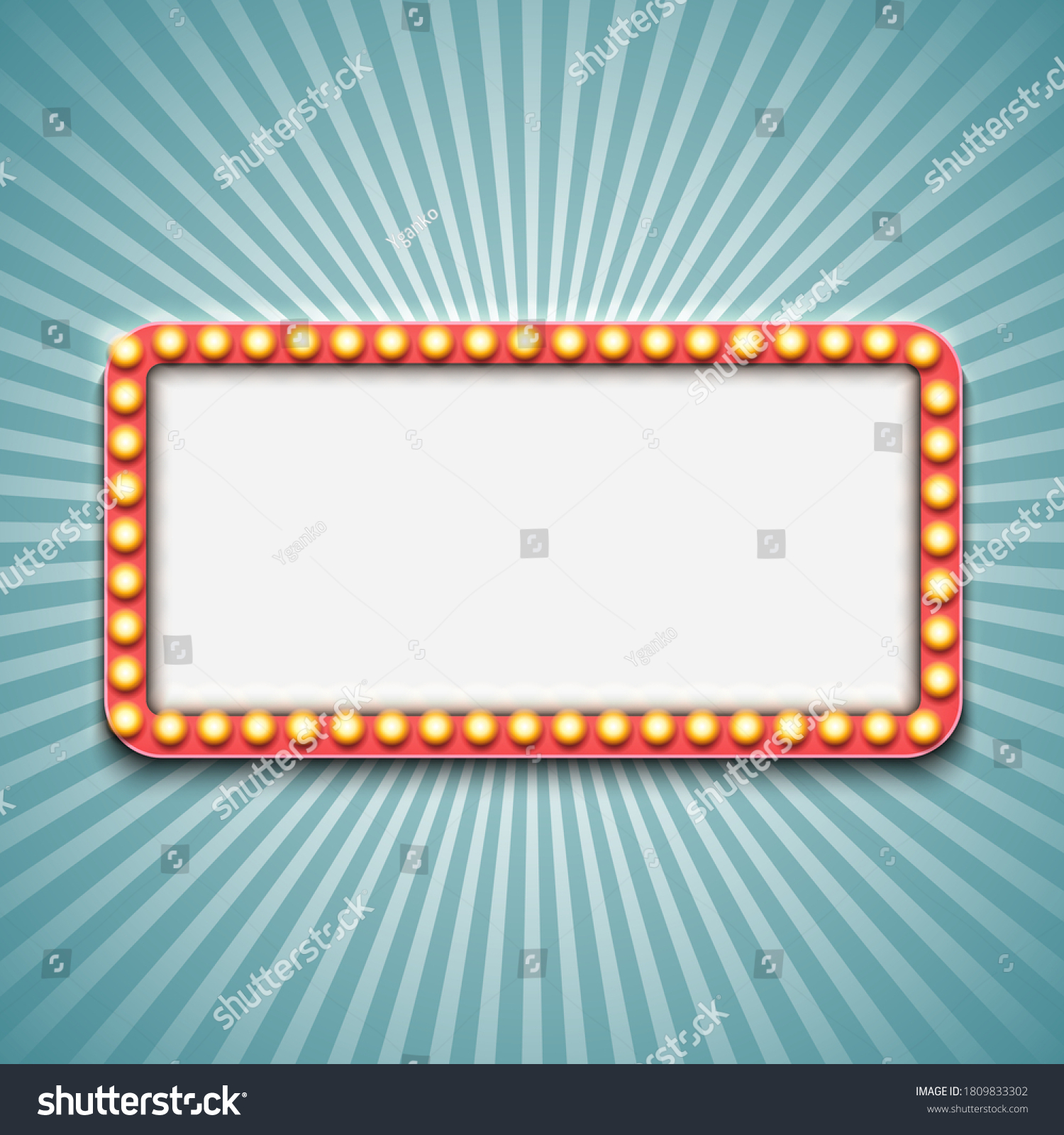 Vintage 3d Light Retro Frame Vector Stock Vector (Royalty Free ...