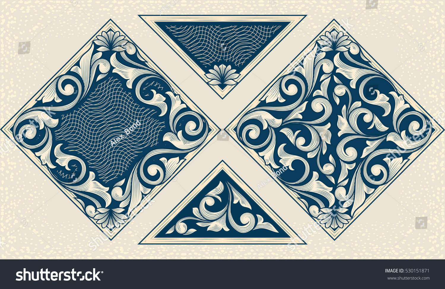 Vintage Decorative Design Elements Stock Vector (Royalty Free ...
