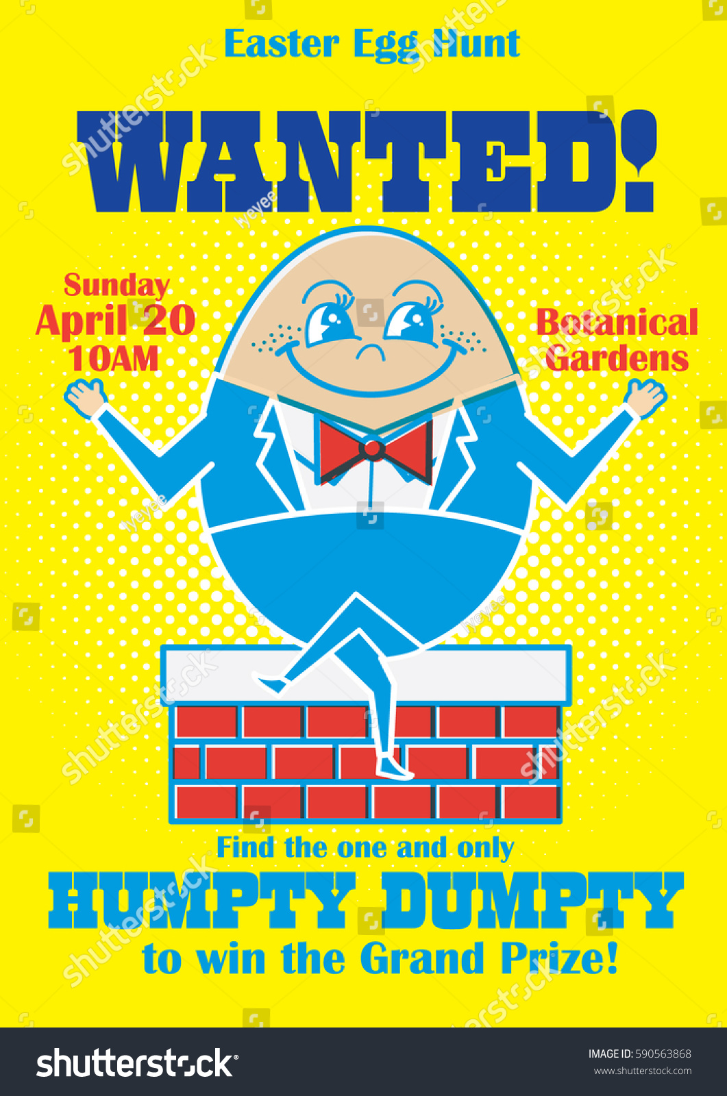 Vintage Easter Egg Hunt Poster Template Stock Vector (Royalty Free ...