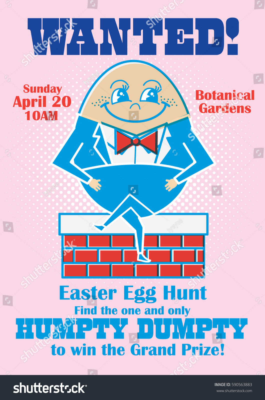 Vintage Easter Egg Hunt Poster Template Stock Vector (Royalty Free ...