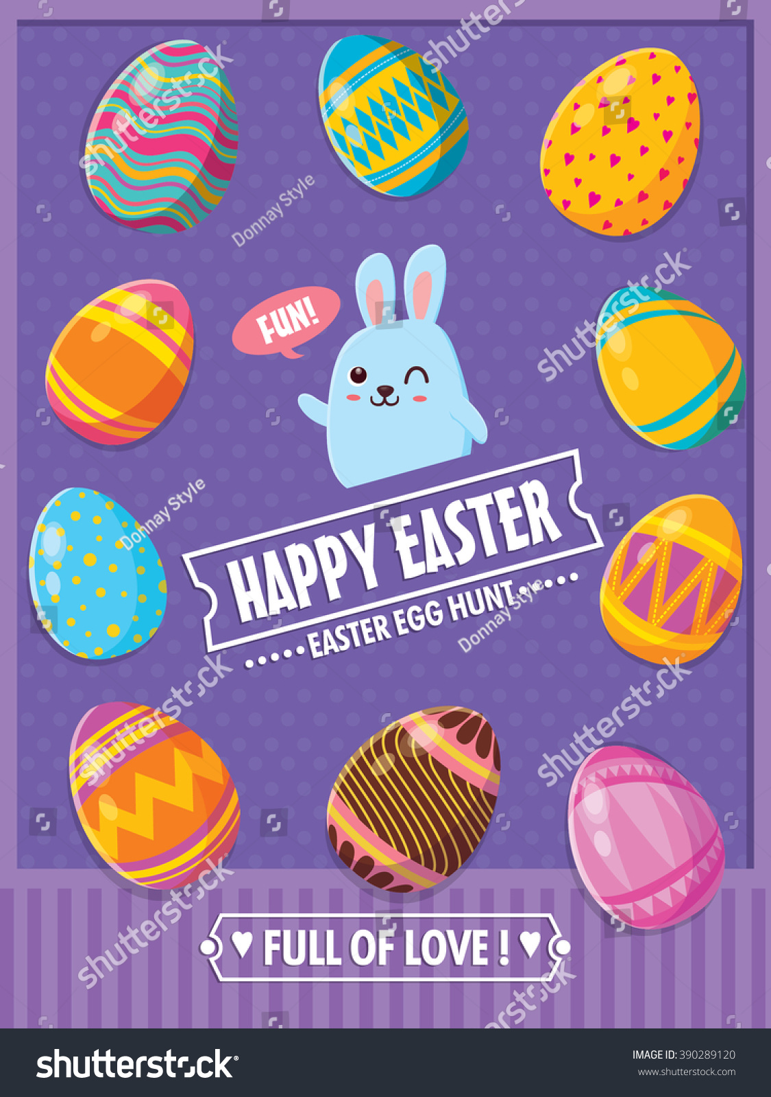 Vintage Easter Egg Poster Design Easter Stock Vector (Royalty Free ...