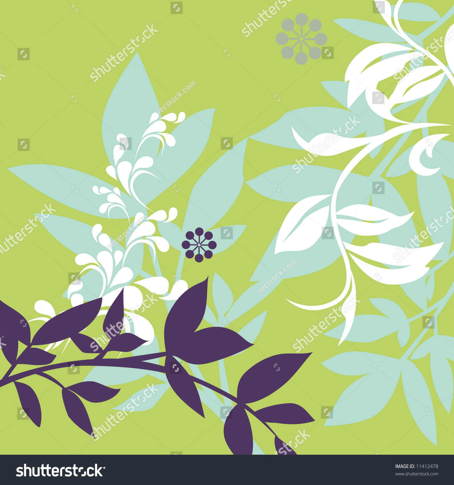 Vintage Flora Design Stock Vector (Royalty Free) 11412478 | Shutterstock