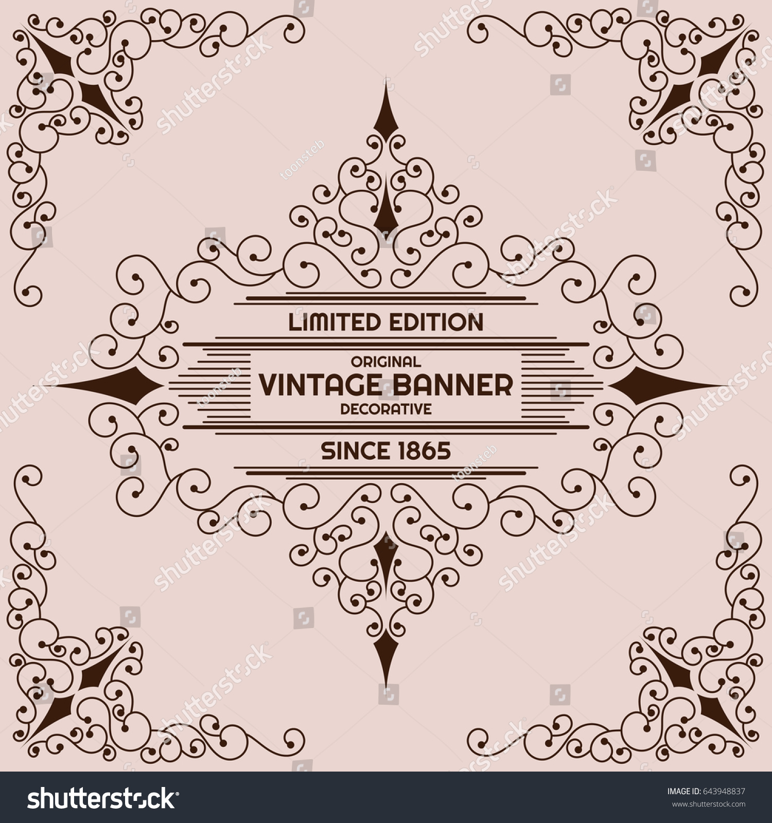 Vintage Flyer Background Design Templatevector Illustration Stock ...
