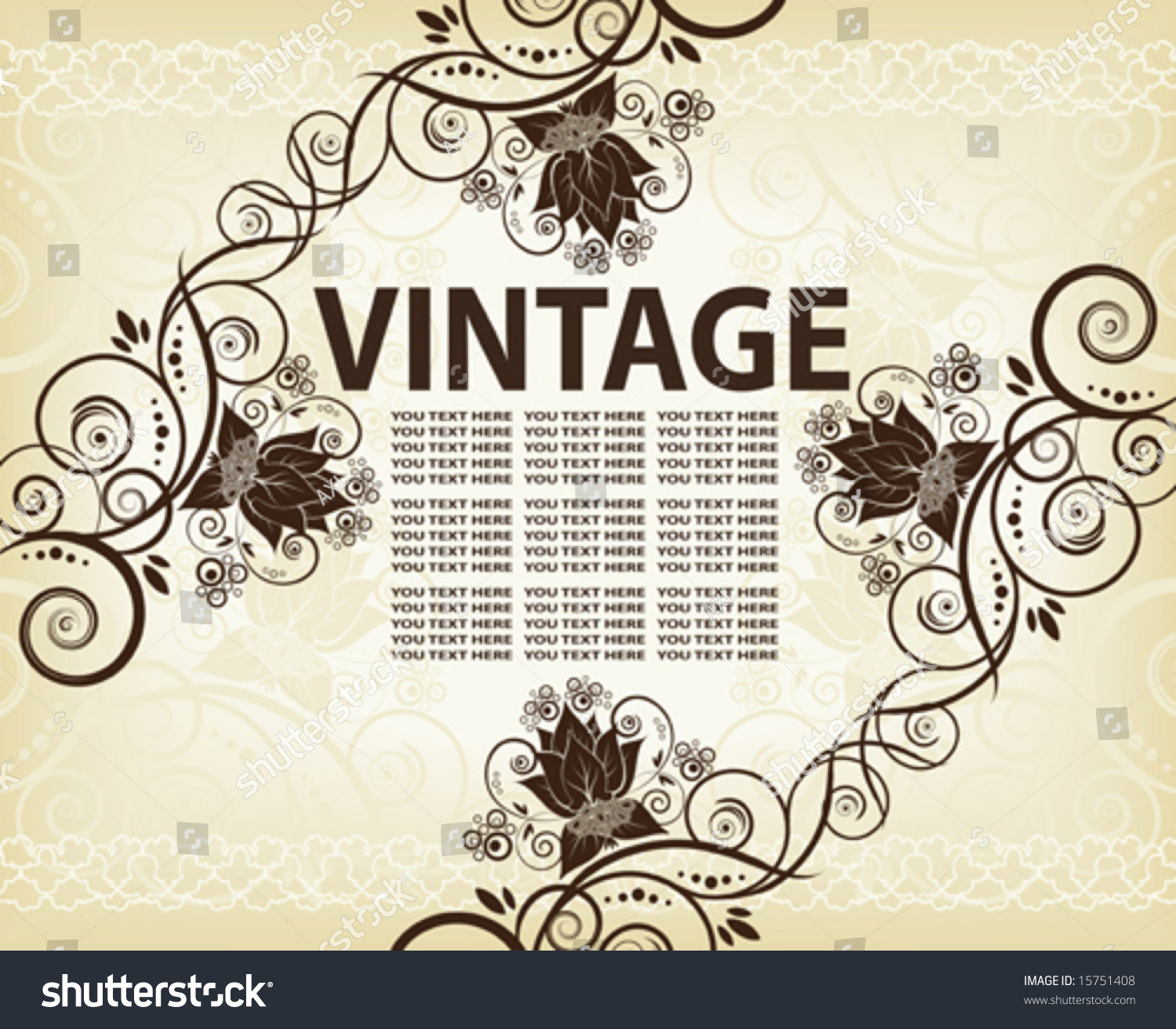 Vintage Frame Classic Diagonal Stock Vector (Royalty Free) 15751408 ...