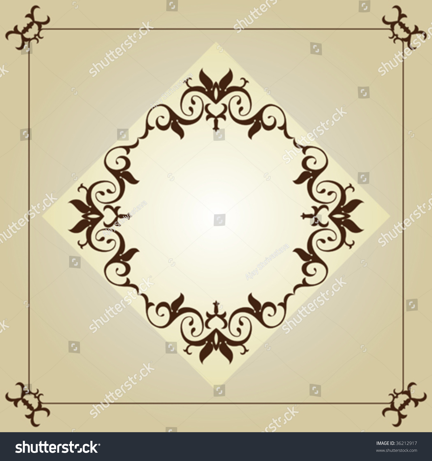 Vintage Frame Design Stock Vector (Royalty Free) 36212917 | Shutterstock