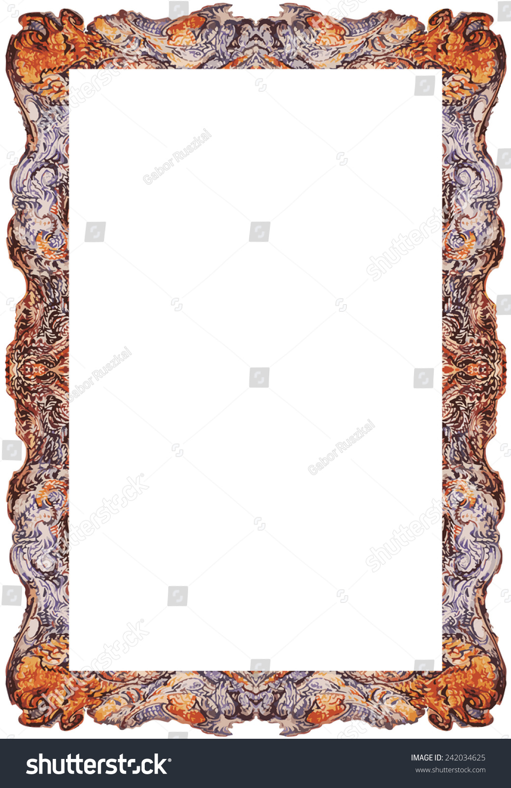 Vintage Frame Design Documents Stock Vector (Royalty Free) 242034625 ...
