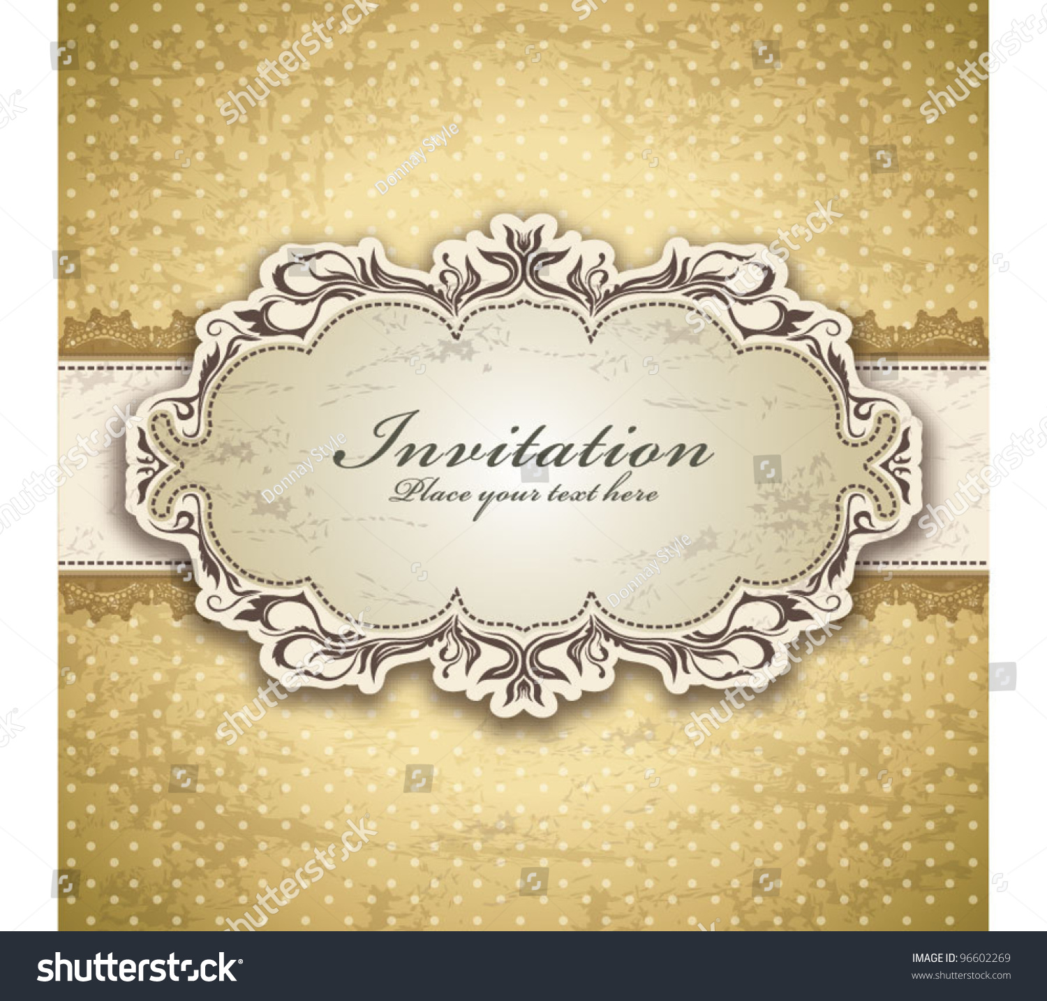 Vintage Frame Template 4 Stock Vector (Royalty Free) 96602269