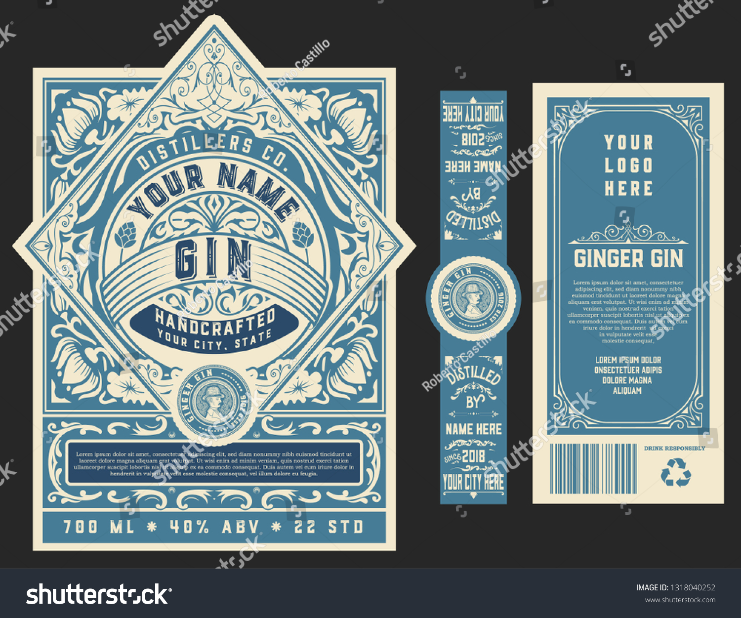 4,071 Gin label design Images, Stock Photos & Vectors | Shutterstock
