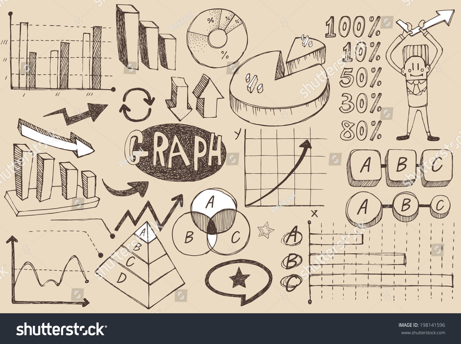 Vintage Graph B Stock Vector (Royalty Free) 198141596