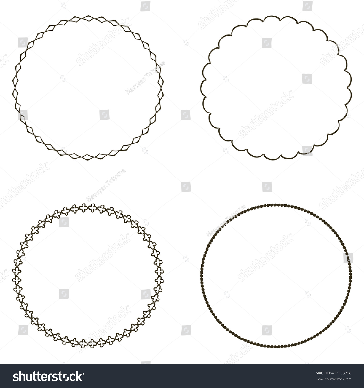 Vintage Hand Draw Frame Stock Vector (Royalty Free) 472133368 ...