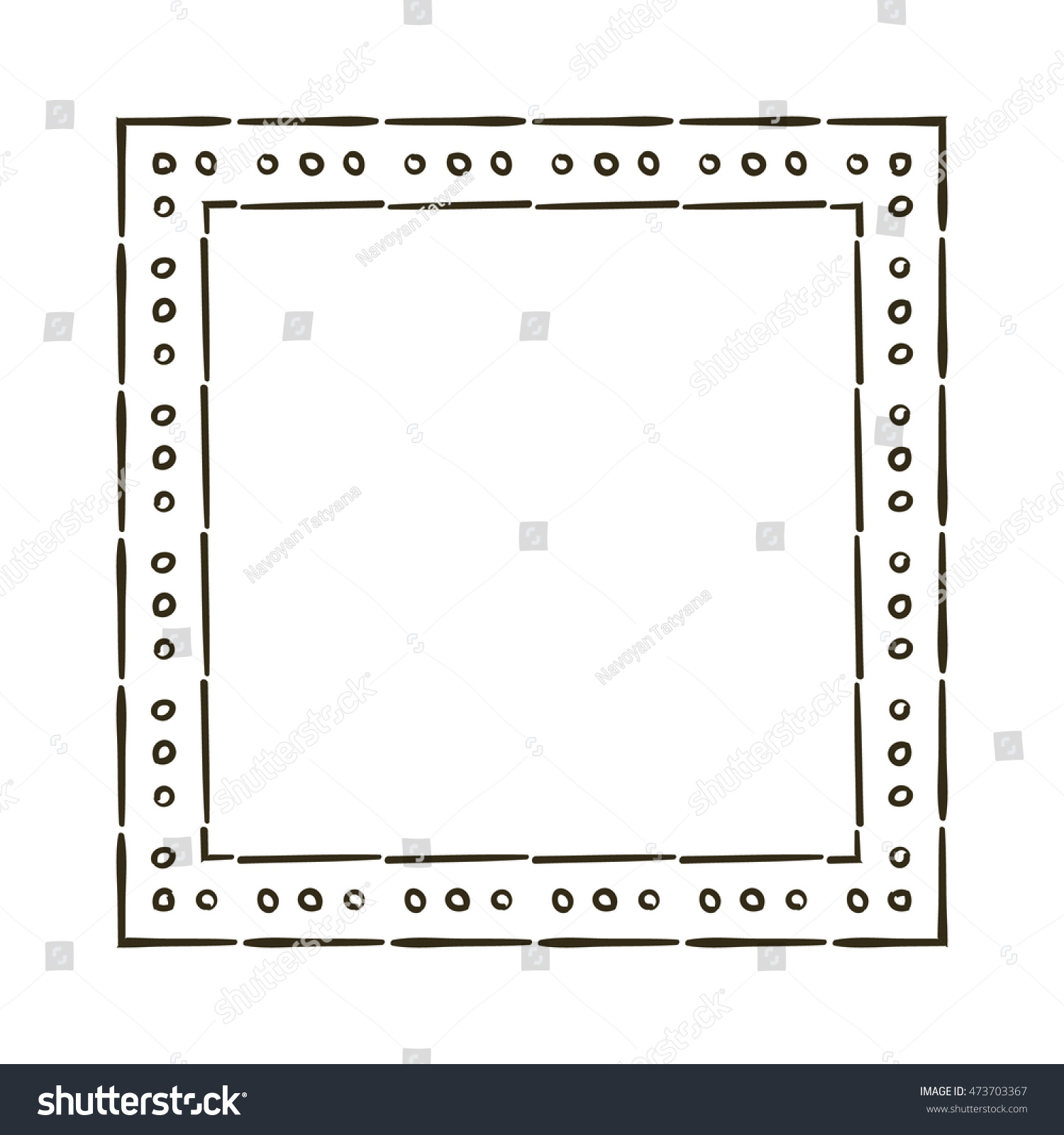 Vintage Hand Draw Frame Stock Vector (Royalty Free) 473703367 ...