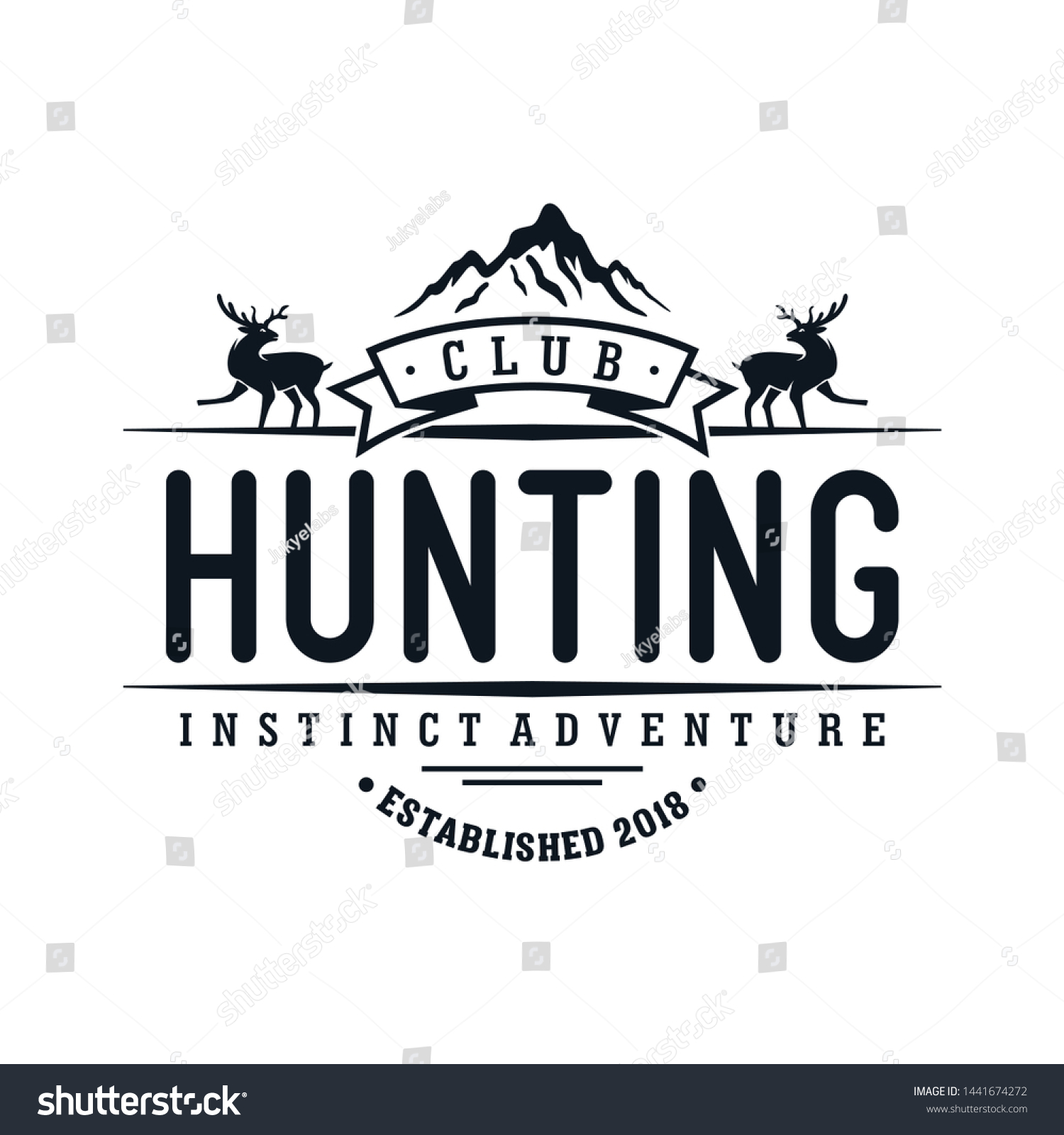 Vintage Hunter Logo Design Vector Stock Vector (Royalty Free ...