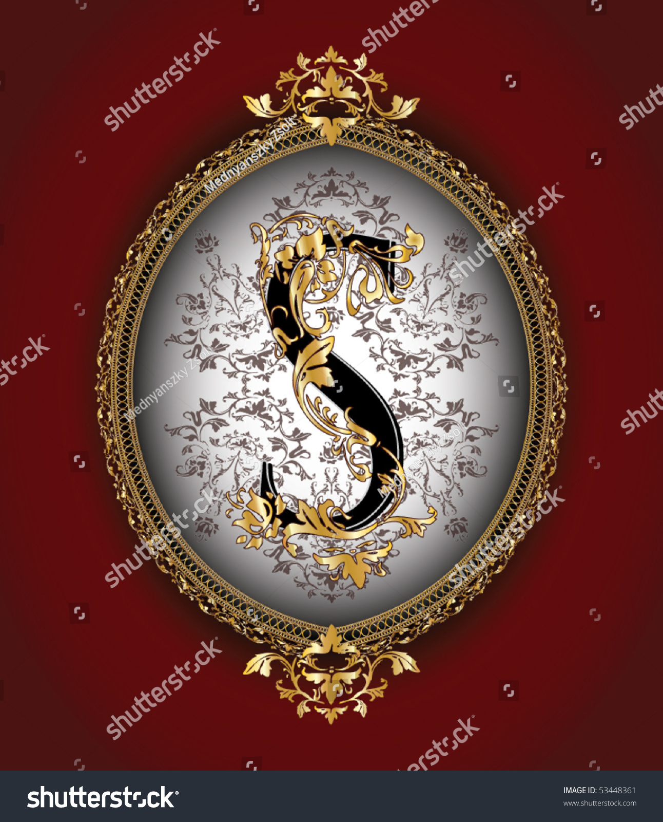 Vintage Initials Letter S Stock Vector (Royalty Free) 53448361