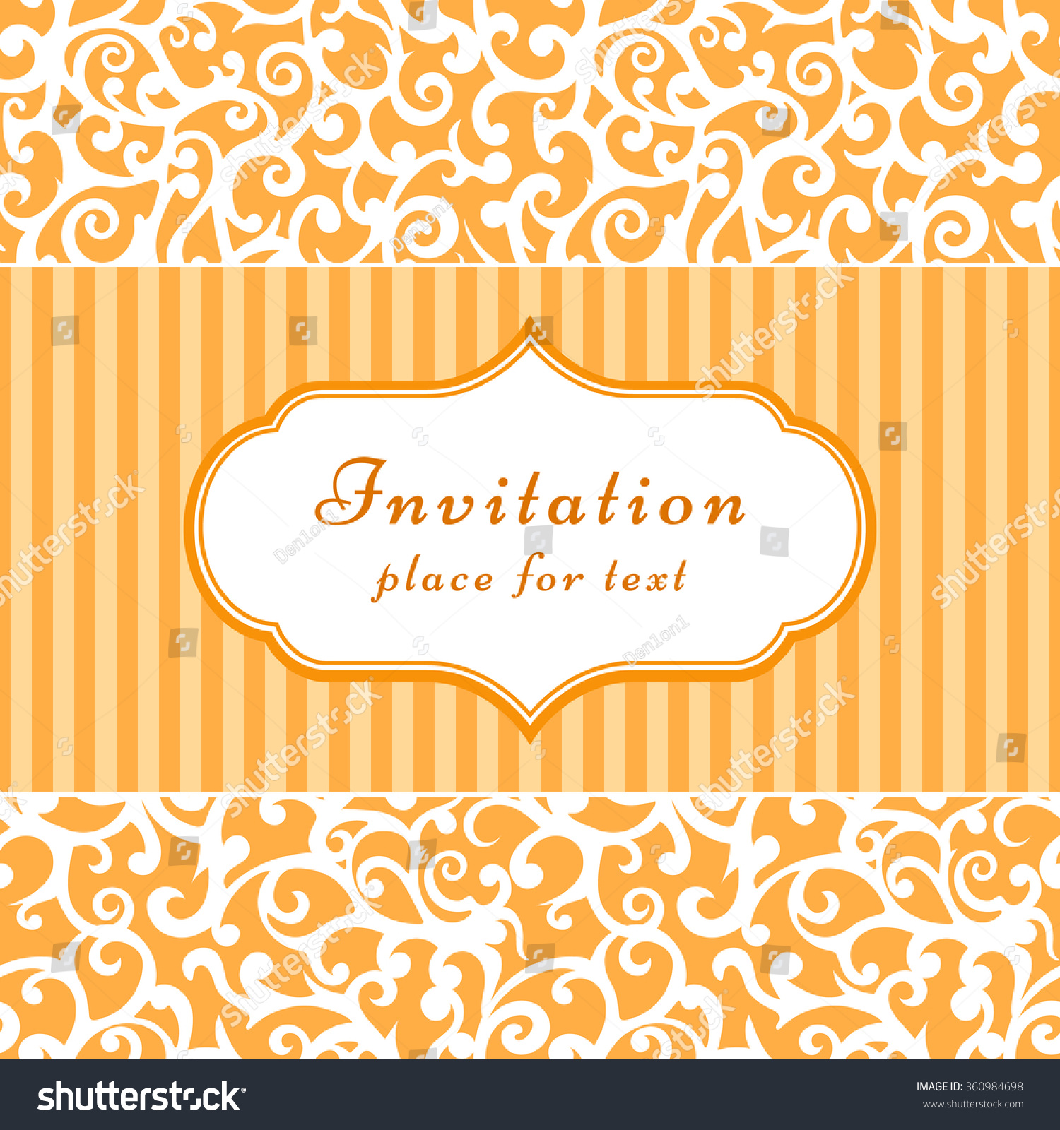 Vintage Invitation Card Pattern Vector Illustration Stock Vector ...