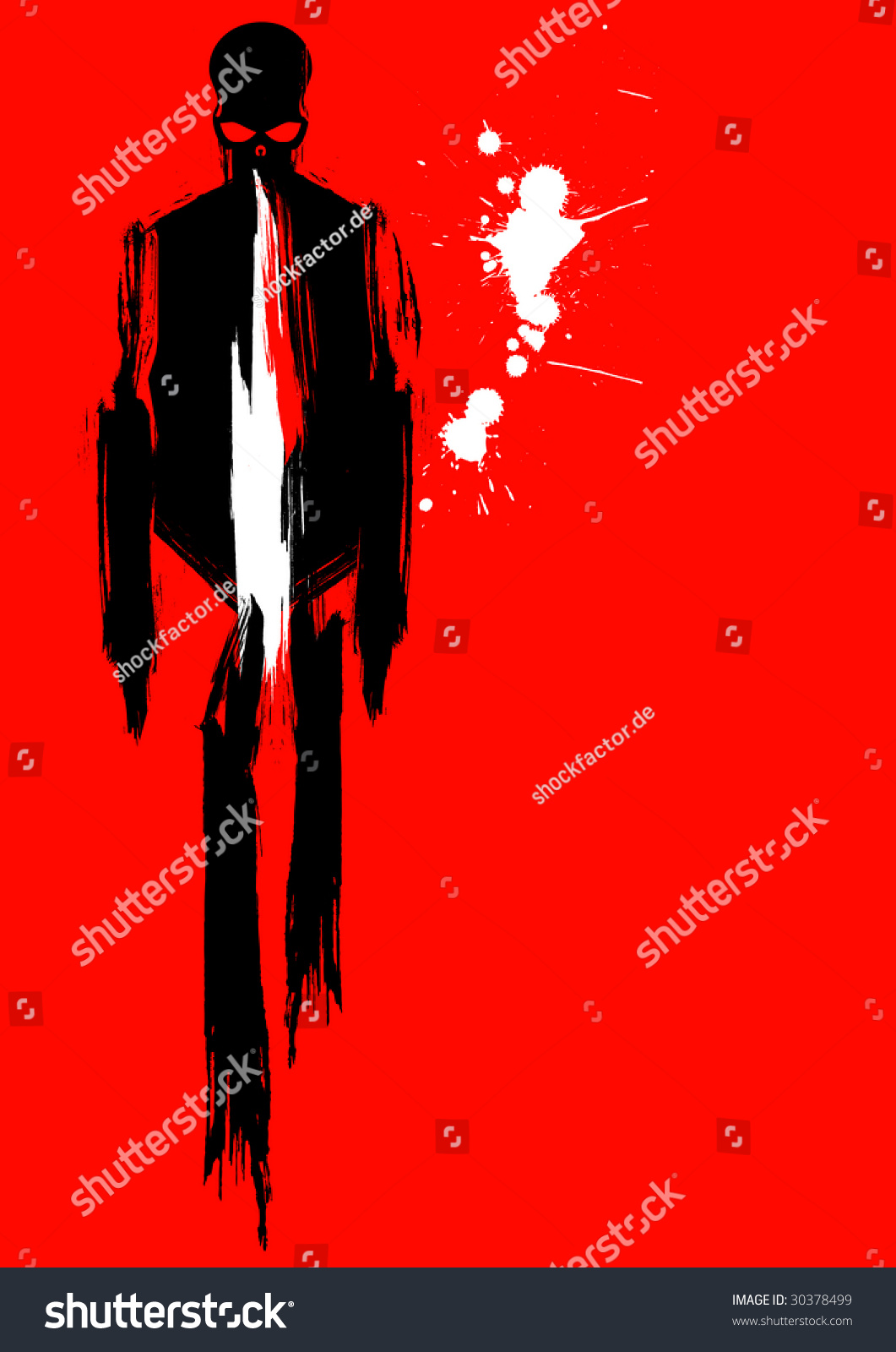 Vintage Killer Background Stock Vector (Royalty Free) 30378499