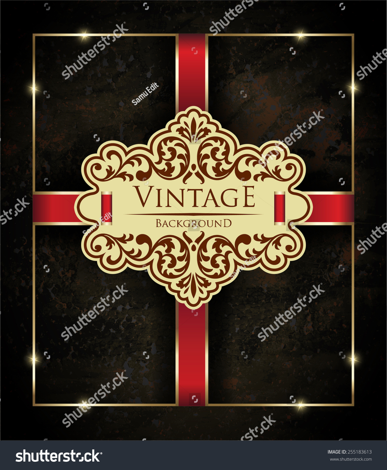 Vintage Label Background Stock Vector (Royalty Free) 255183613